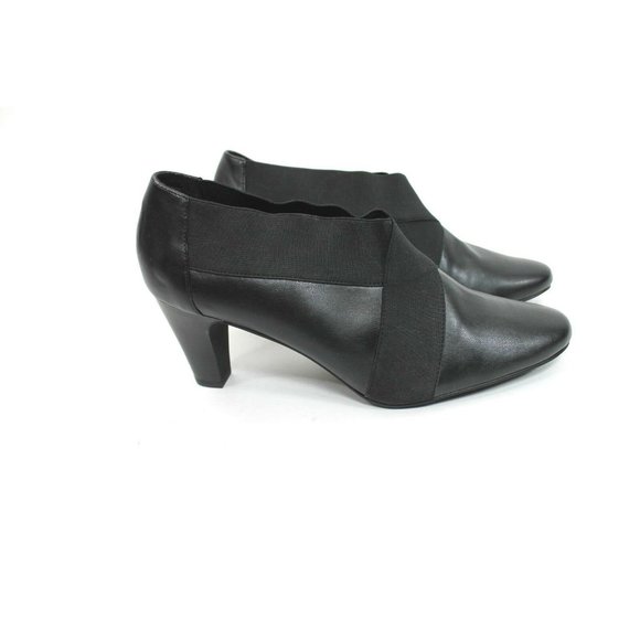 dressbarn | Shoes | Dressbarn Ankle Boots Size 1 Heels Vegan Leather ...